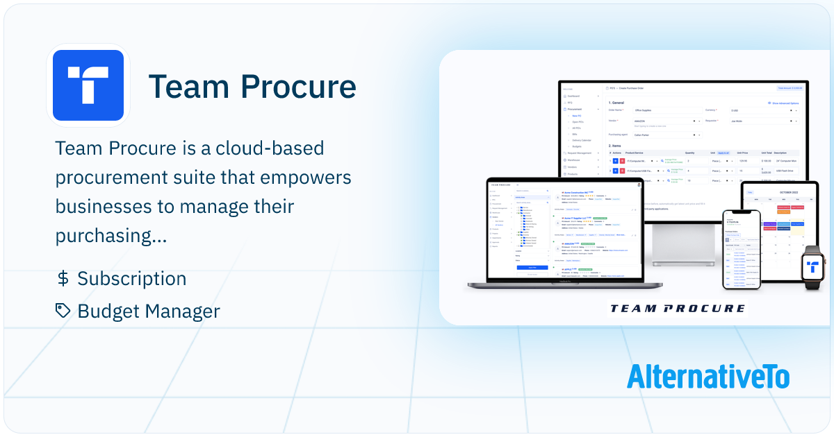 Team Procure: Flexible solution for all of your procurement needs ...
