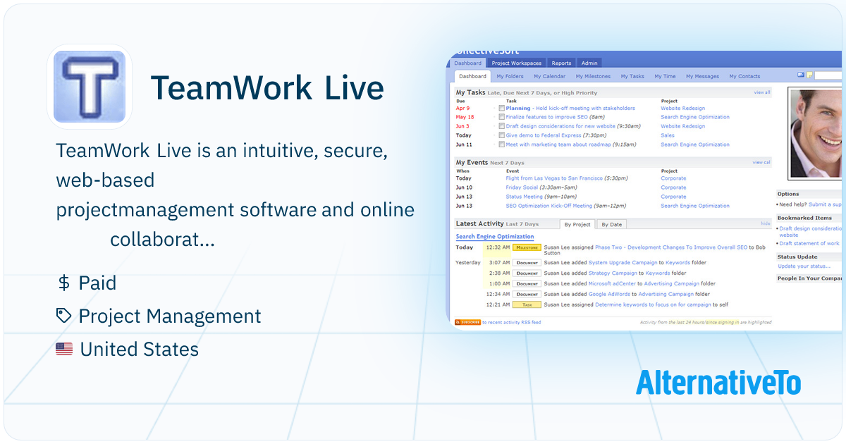 TeamWork Live: Intuitive, secure, web-based | AlternativeTo