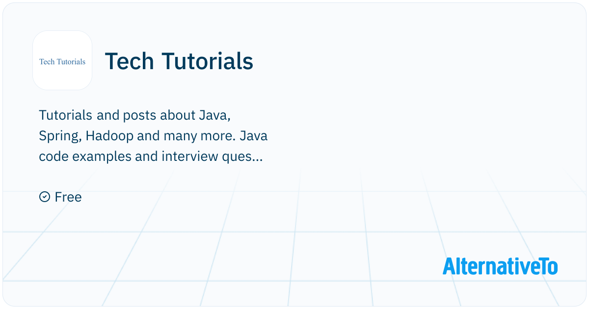 Tech Tutorials: Tutorials and posts about Java, Spring, Hadoop and many ...