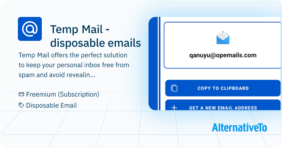 Temp Mail - disposable emails: Protect your inbox with disposable email ...