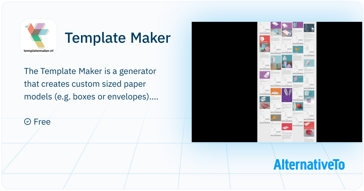 Template Maker: Generator that creates custom sized paper models (e.g ...