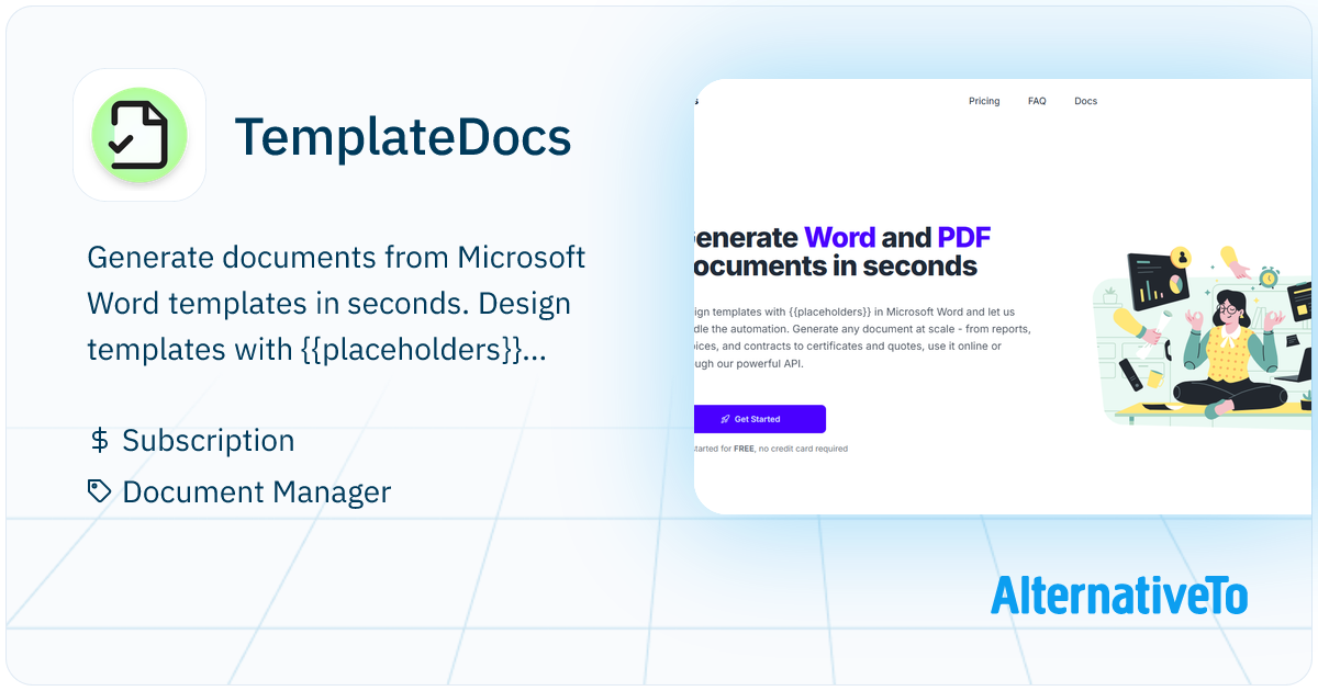 TemplateDocs: Generate documents from Microsoft Word templates ...