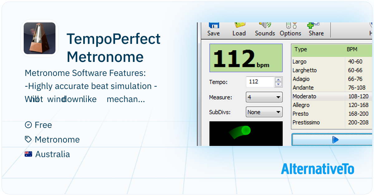 TempoPerfect Metronome: TempoPerfect is a free software metronome ...