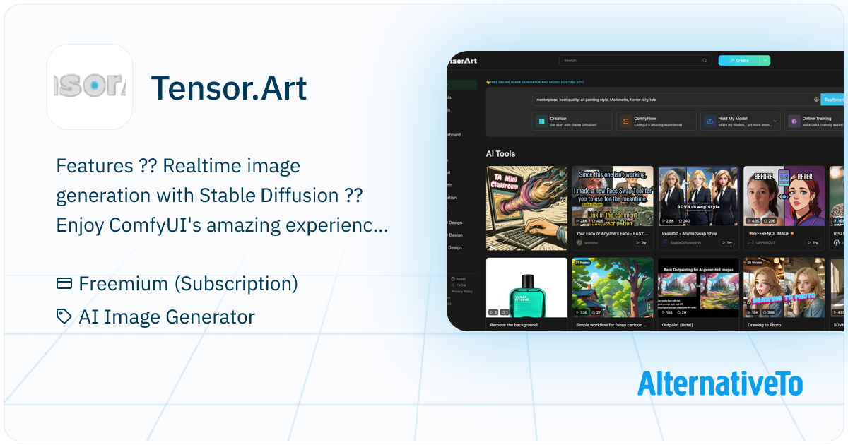 Tensor.Art: An online image generator and model hosting site ...