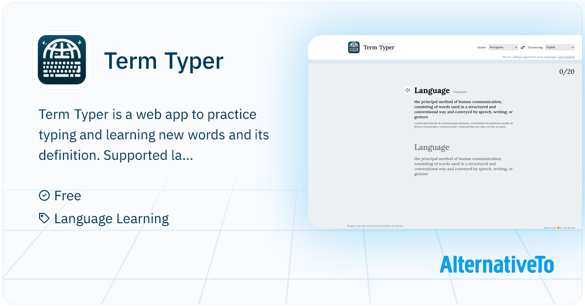 Term Typer: Simply type the word and description to improve typing and ...