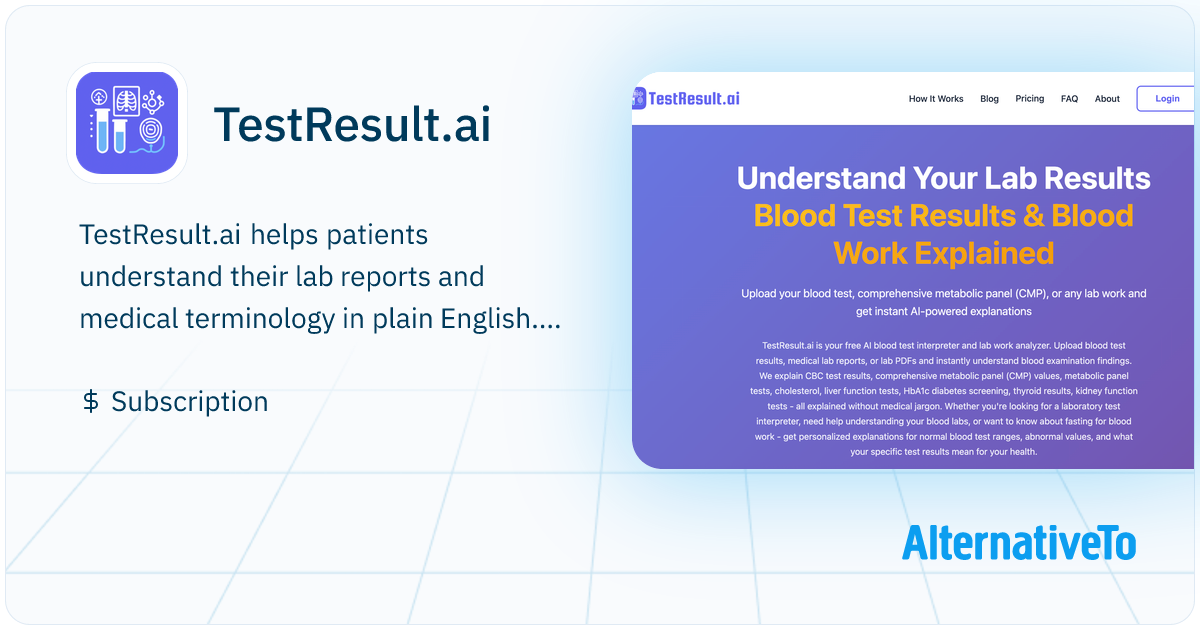 TestResult.ai: Translate lab reports and medical jargon into plain ...