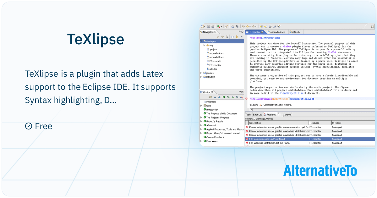 TeXlipse: Plugin that adds Latex support to | AlternativeTo