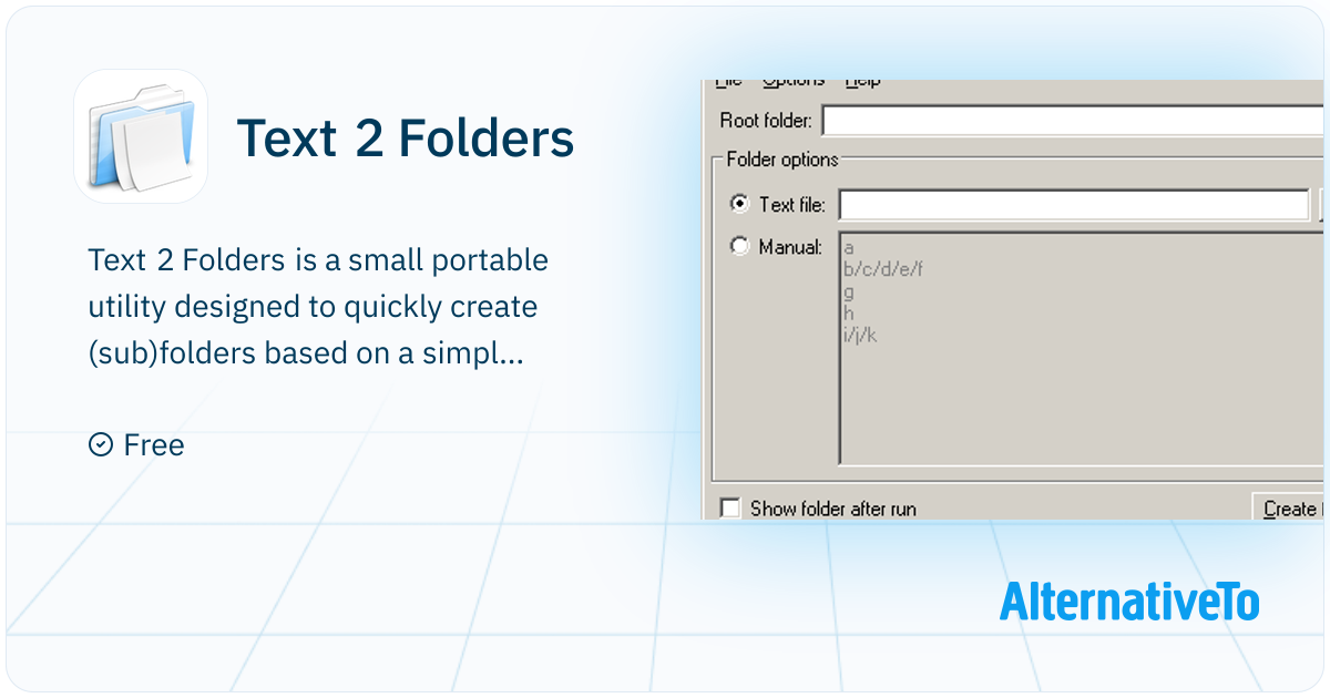 Text 2 Folders: Small portable utility | AlternativeTo