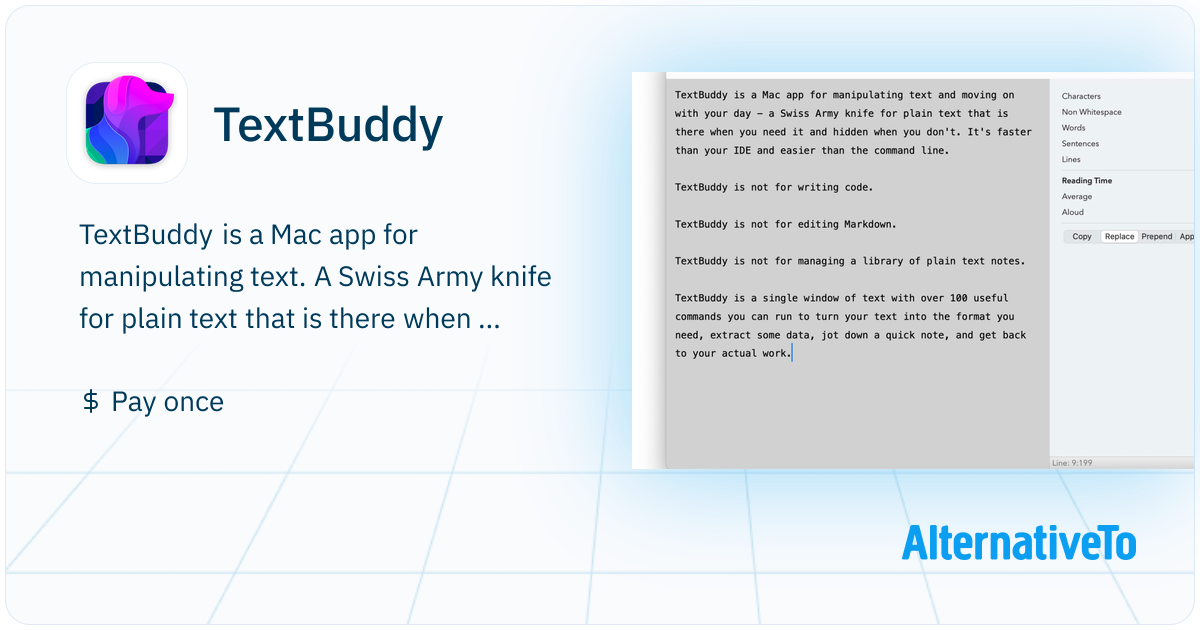 TextBuddy: Mac app for manipulating text. A Swiss Army knife for plain ...