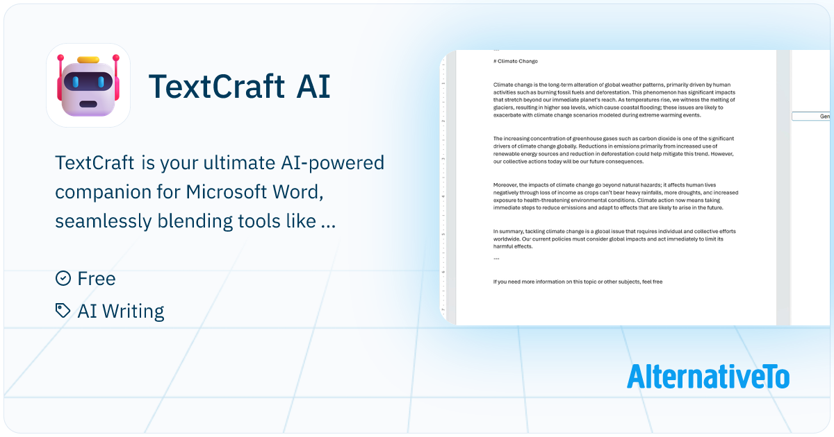 TextCraft AI: TextCraft is your ultimate AI-powered companion ...