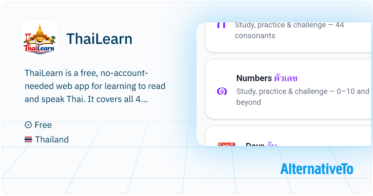 ThaiLearn: Free Thai language learning app with flashcards, audio ...