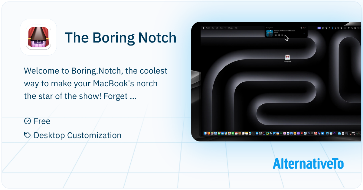 The Boring Notch: Turns the MacBook notch into a music visualizer and ...
