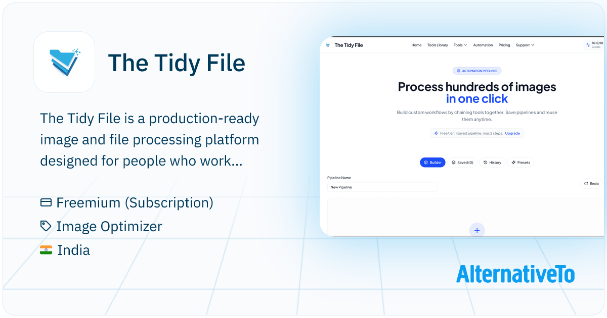 The Tidy File: Automation-first image and file processing platform that ...