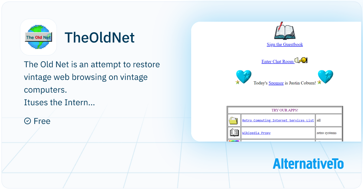 TheOldNet: The Old Net is an attempt to restore vintage web browsing on ...