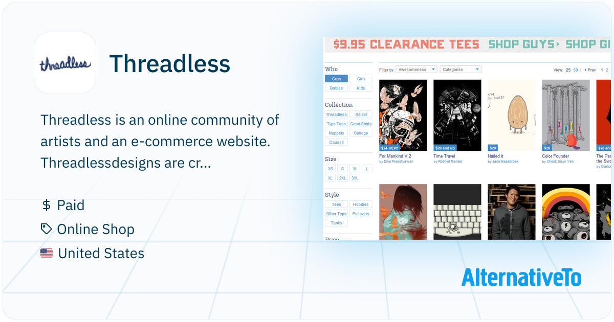 Threadless: Online community of artists and | AlternativeTo