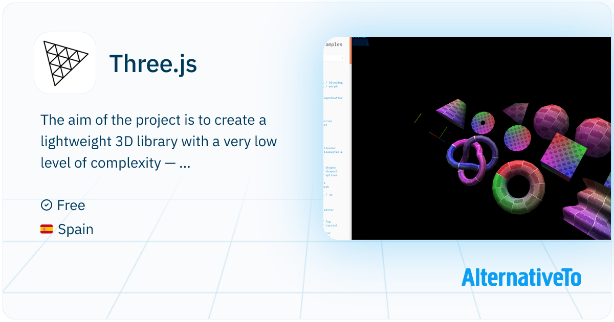 Three.js: Lightweight JavaScript 3D library with a very low level of ...