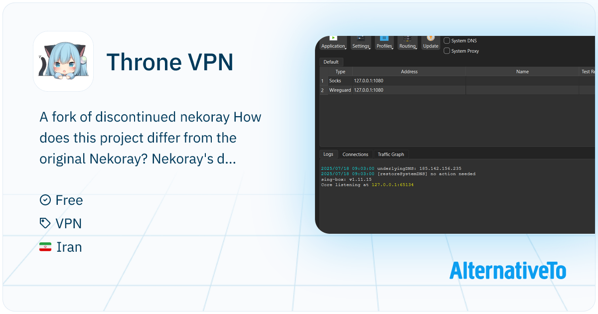 Throne VPN: Cross-platform GUI proxy utility (Empowered by sing-box ...