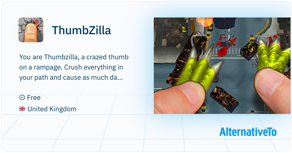 ThumbZilla: Awesome thumb stomping and kicking action game | AlternativeTo