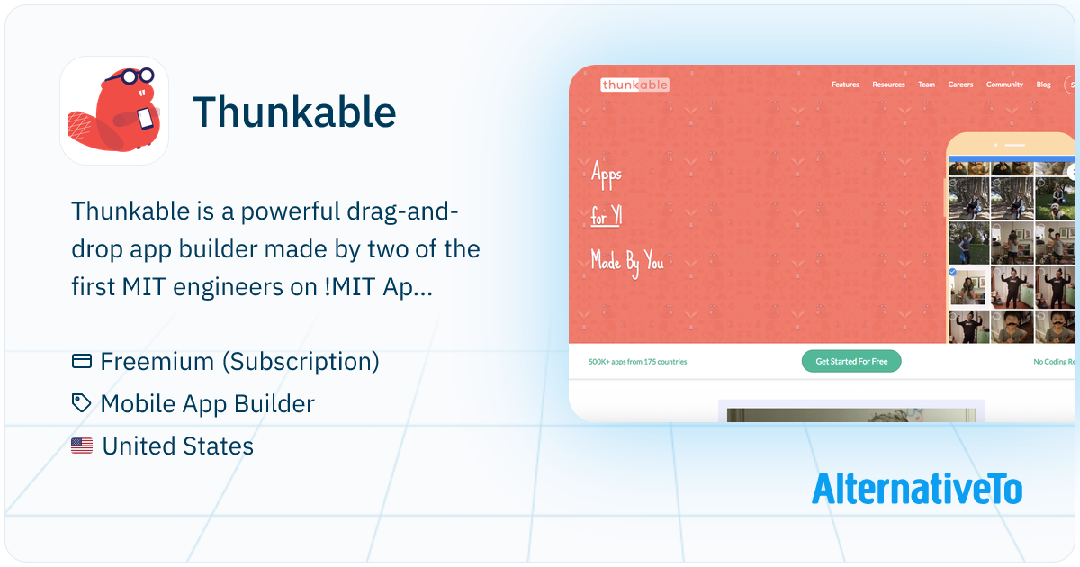Thunkable: Powerful but easy to use, drag-and-drop mobile app builder ...