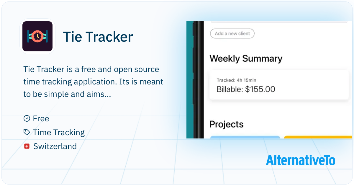 Tie Tracker: A simple, open source and free time tracking app ...