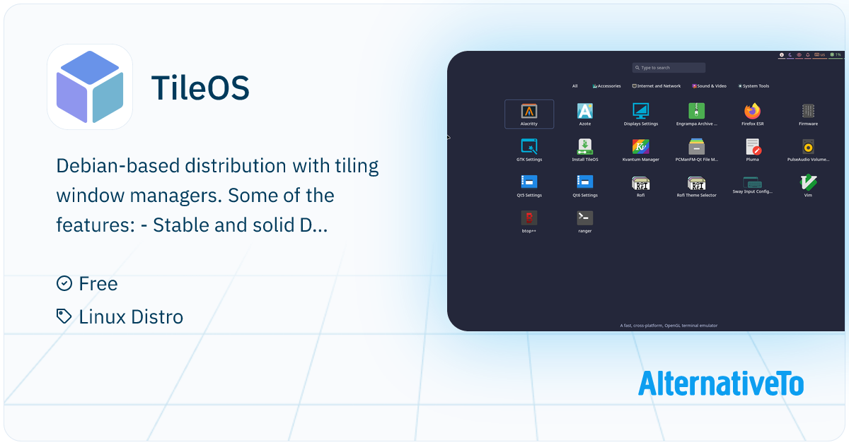 TileOS: Debian-based distribution with tiling window managers ...
