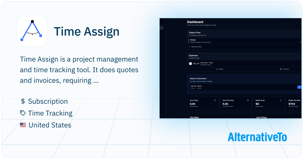 Time Assign: Time tracking, project management, and invoicing software ...