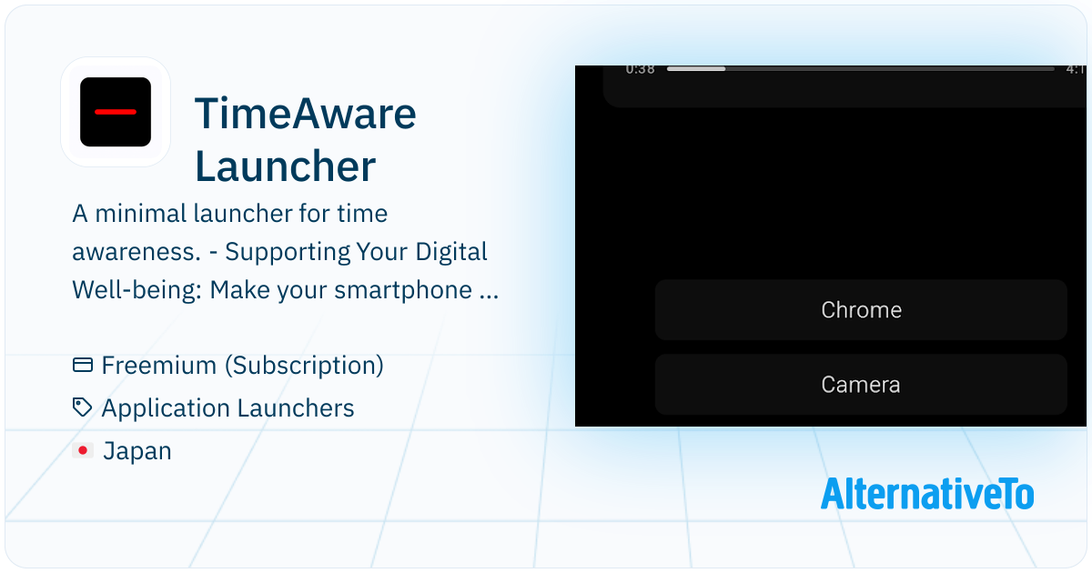 TimeAware Launcher: A minimal launcher for time awareness | AlternativeTo