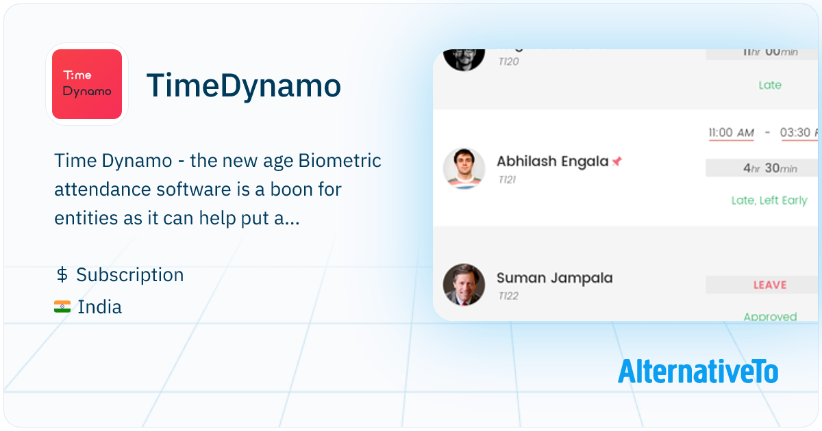 TimeDynamo: Time Dynamo - a biometric attendance software is an ...
