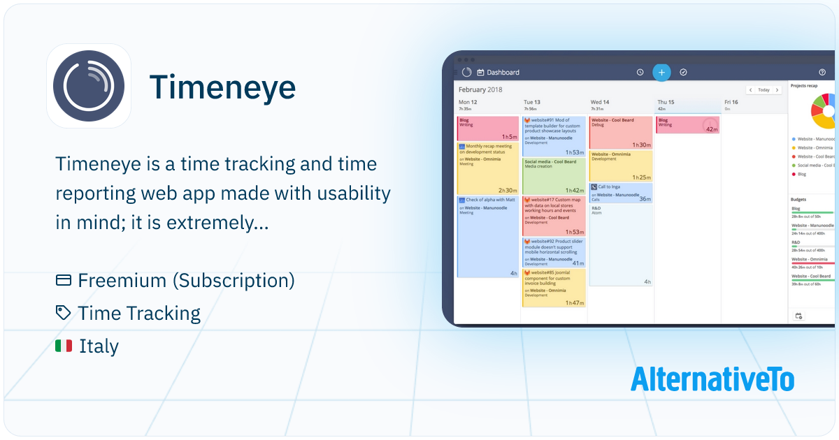 Timeneye: Time Tracking Software for Teams and Freelancers | AlternativeTo
