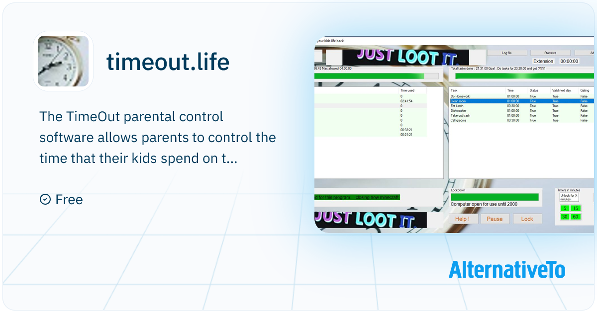 timeout.life: Control the time that your kids spend on PC | AlternativeTo