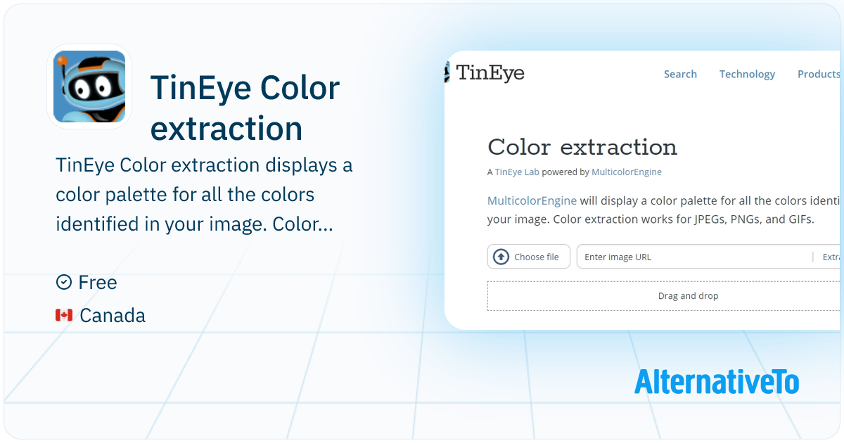 TinEye Color extraction: Extracts color palette for all the colors ...