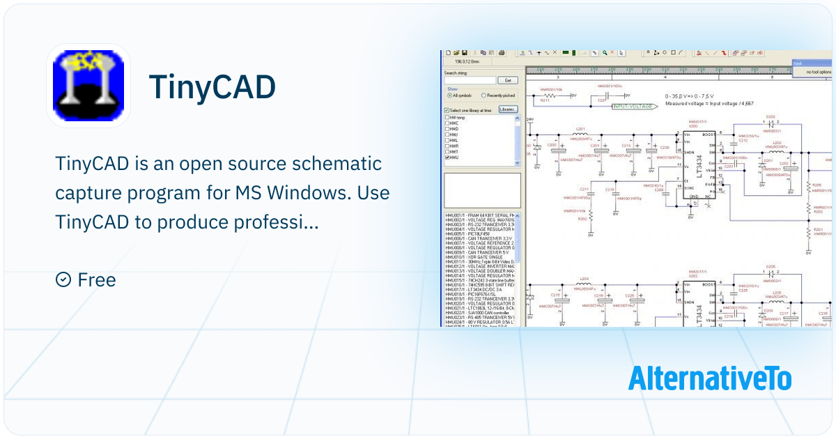 TinyCAD: Open source schematic capture | AlternativeTo