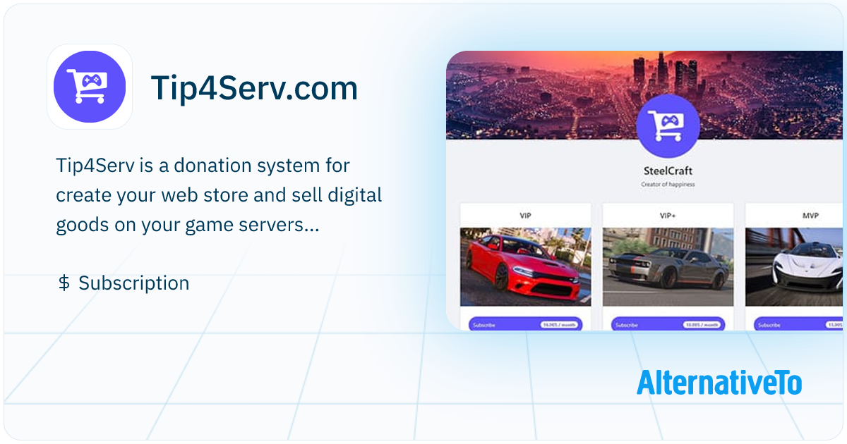 Tip4Serv.com: Tip4Serv is a donation system for your servers like ...