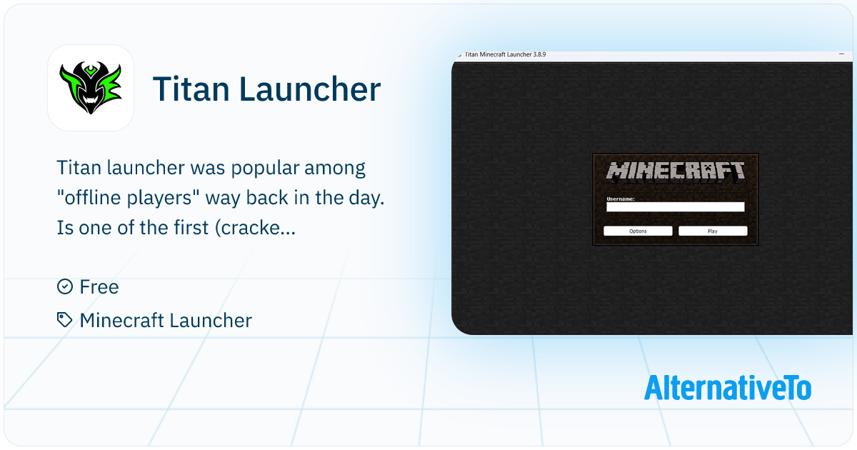 Titan Launcher: Free cracked launcher for Minecraft - "Lightweight" and ...