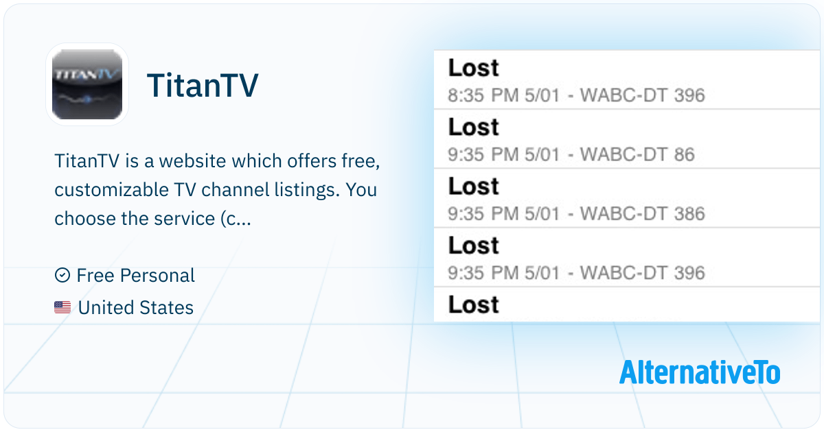 TitanTV: Website which offers free | AlternativeTo