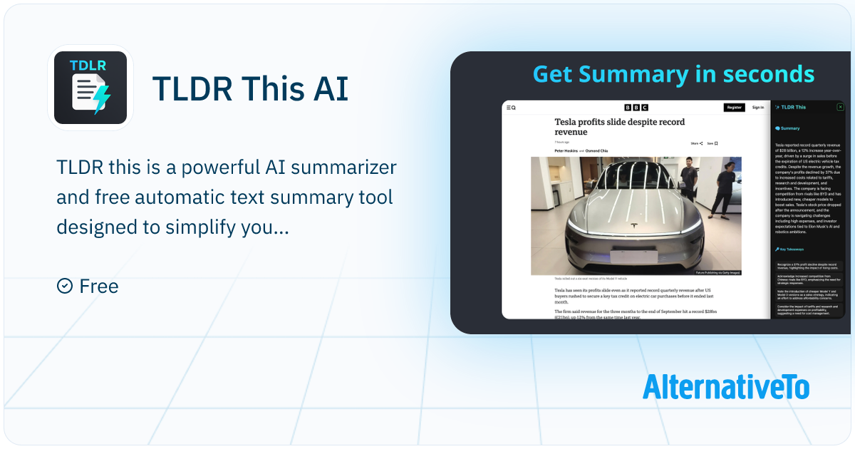 TLDR This AI: Get quick insights with tldr this - an AI summarizer that ...
