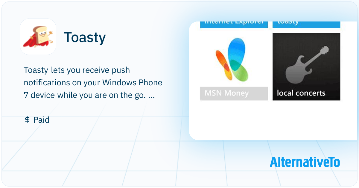 Toasty: Lets you receive push notifications on | AlternativeTo