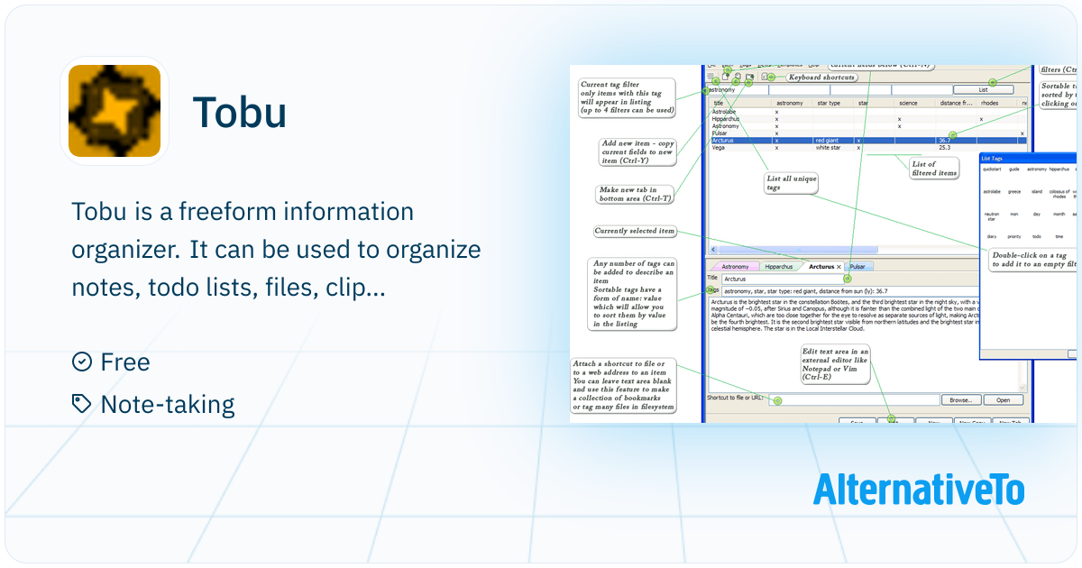 Tobu: Freeform information organizer | AlternativeTo