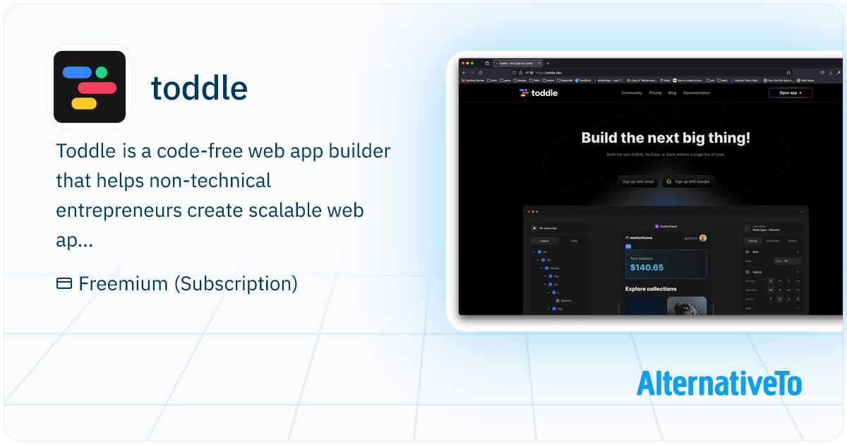 toddle: Toddle is a code-free web app builder that helps entrepreneurs ...