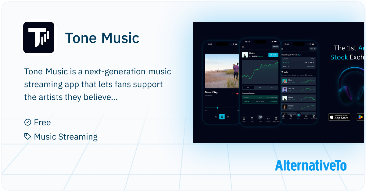 Tone Music: Next-generation music streaming | AlternativeTo