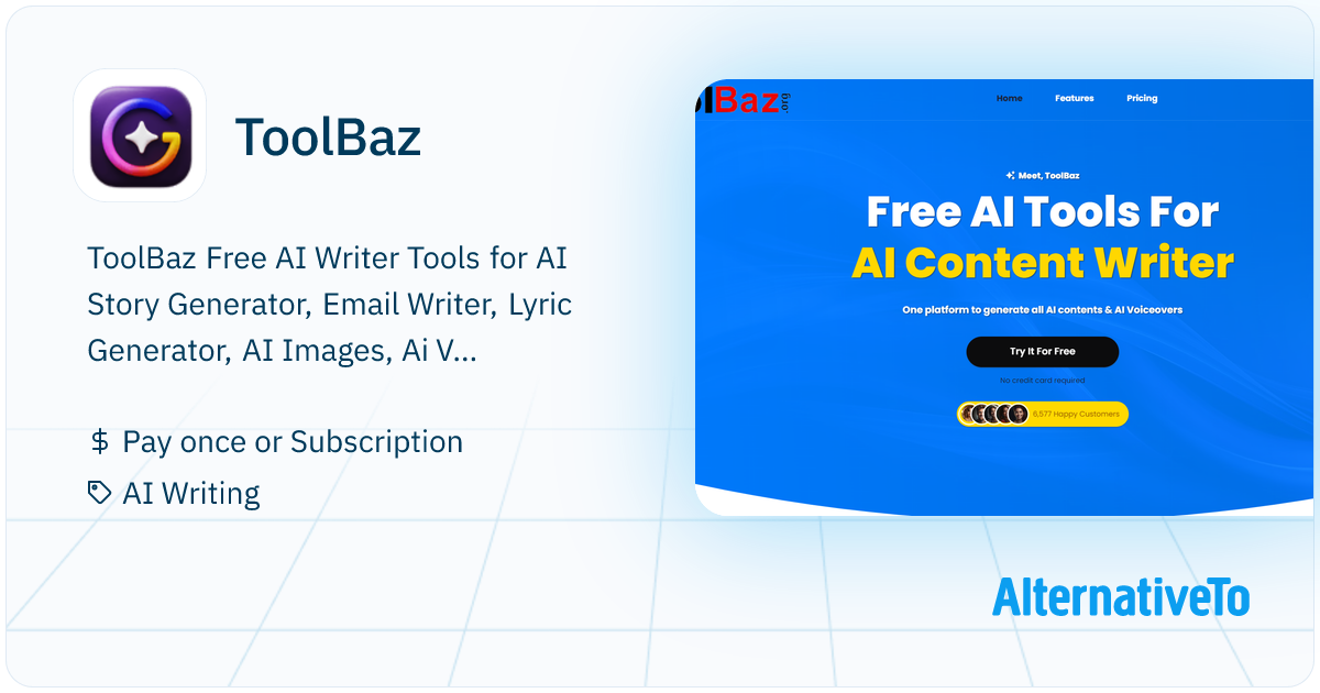 ToolBaz: AI Writer | AI Images | AI Voiceovers | AI ChatBots ...