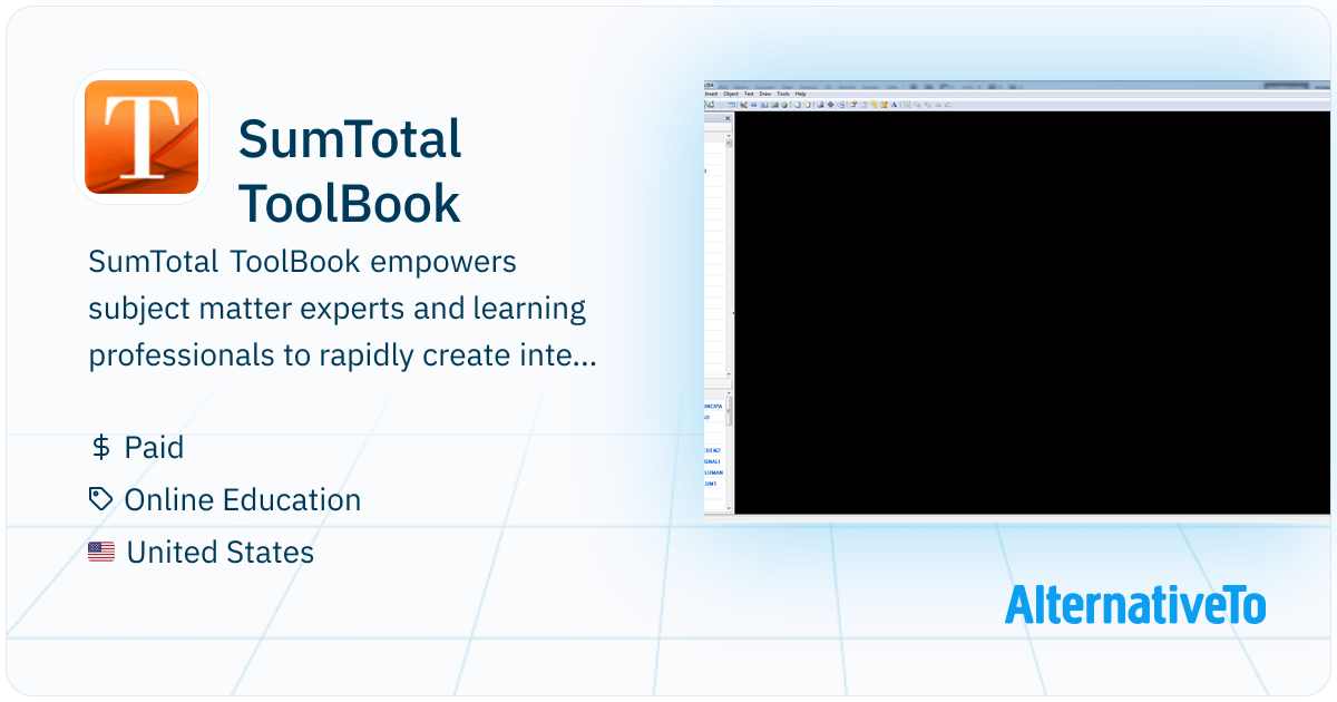 SumTotal ToolBook: Empowers subject matter experts | AlternativeTo