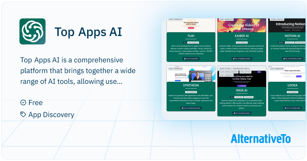 Top Apps AI: We put all AI Tools in one place - Stay ahead of the ...