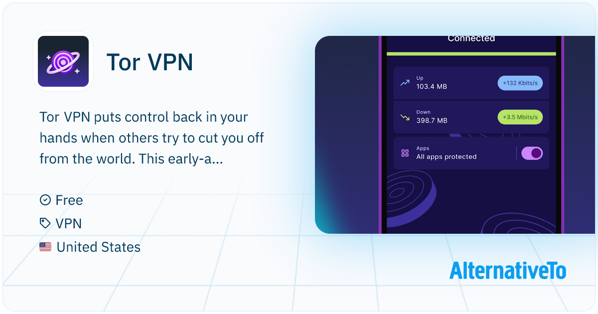 Tor VPN: VPN that provides per-app Tor routing, network privacy, and ...