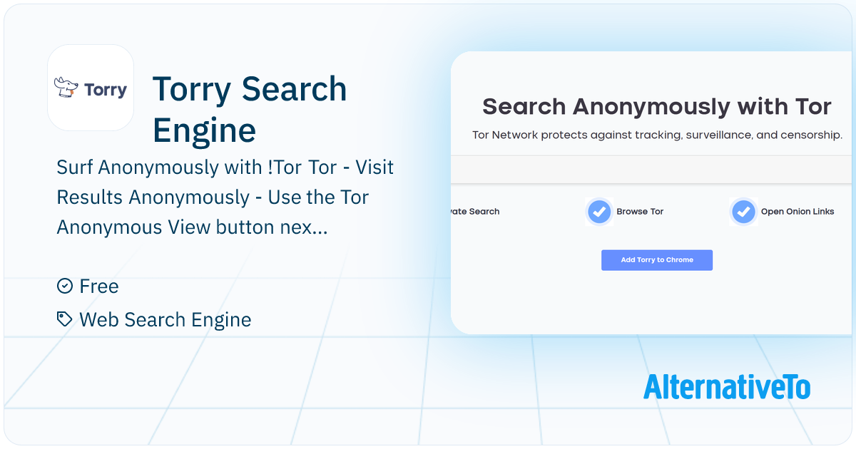 Torry Search Engine: Search Anonymously with Tor | AlternativeTo