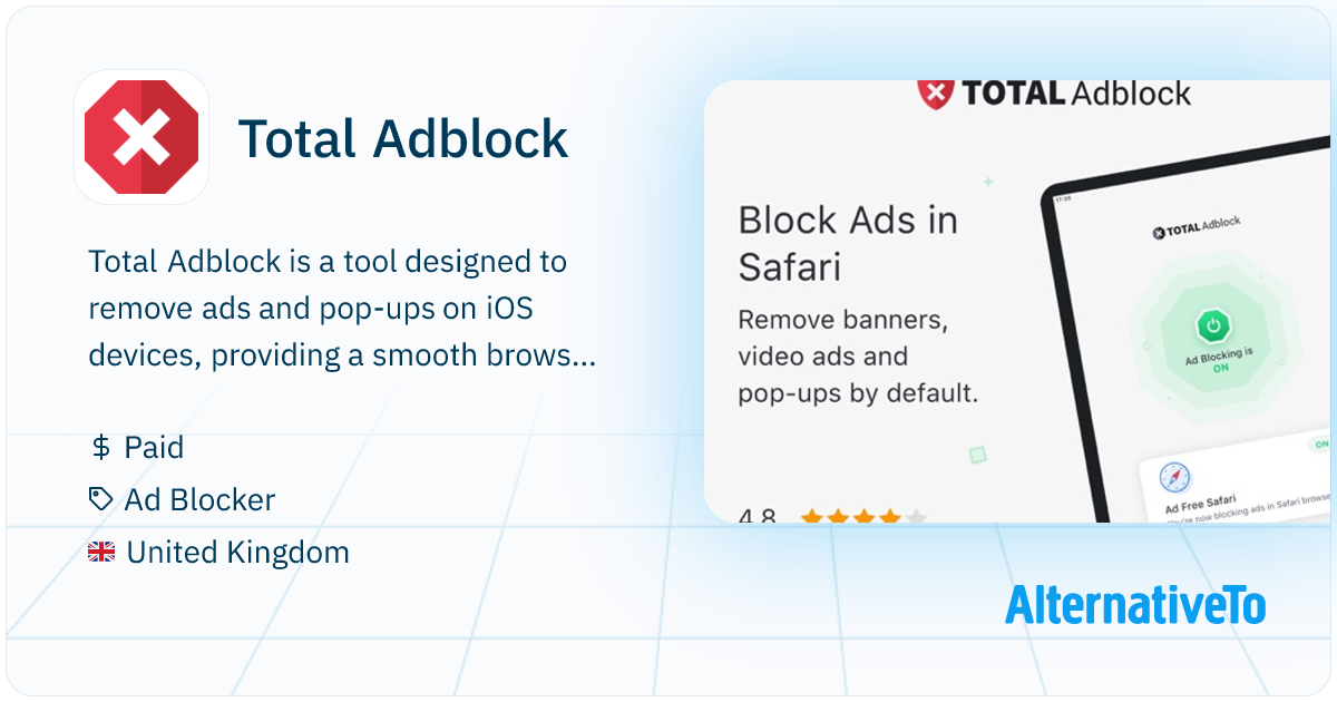Total Adblock: Block ads for faster, cleaner browsing | AlternativeTo