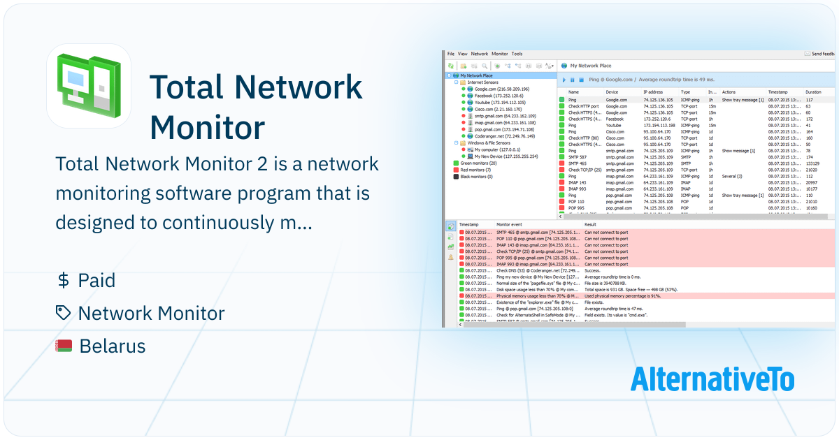 Total Network Monitor: 2 is a network monitoring | AlternativeTo