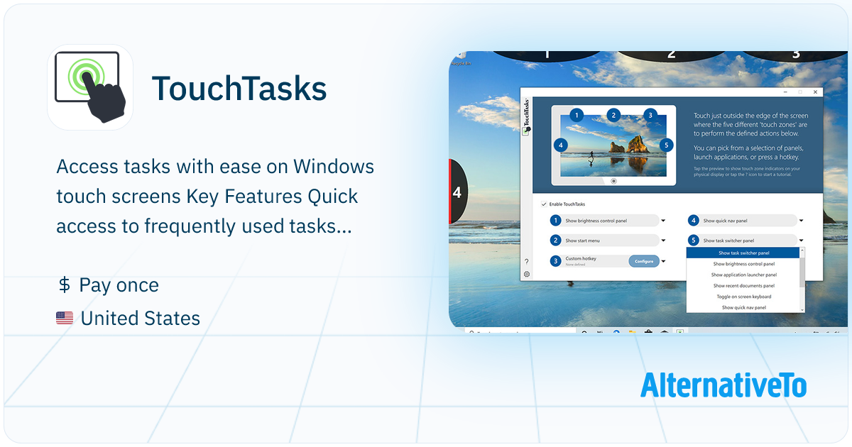 TouchTasks: Access tasks with ease on Windows touch screens | AlternativeTo