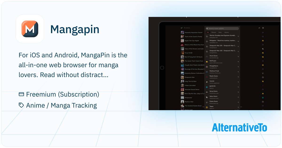 Mangapin: For iOS and Android, MangaPin is the all-in-one | AlternativeTo