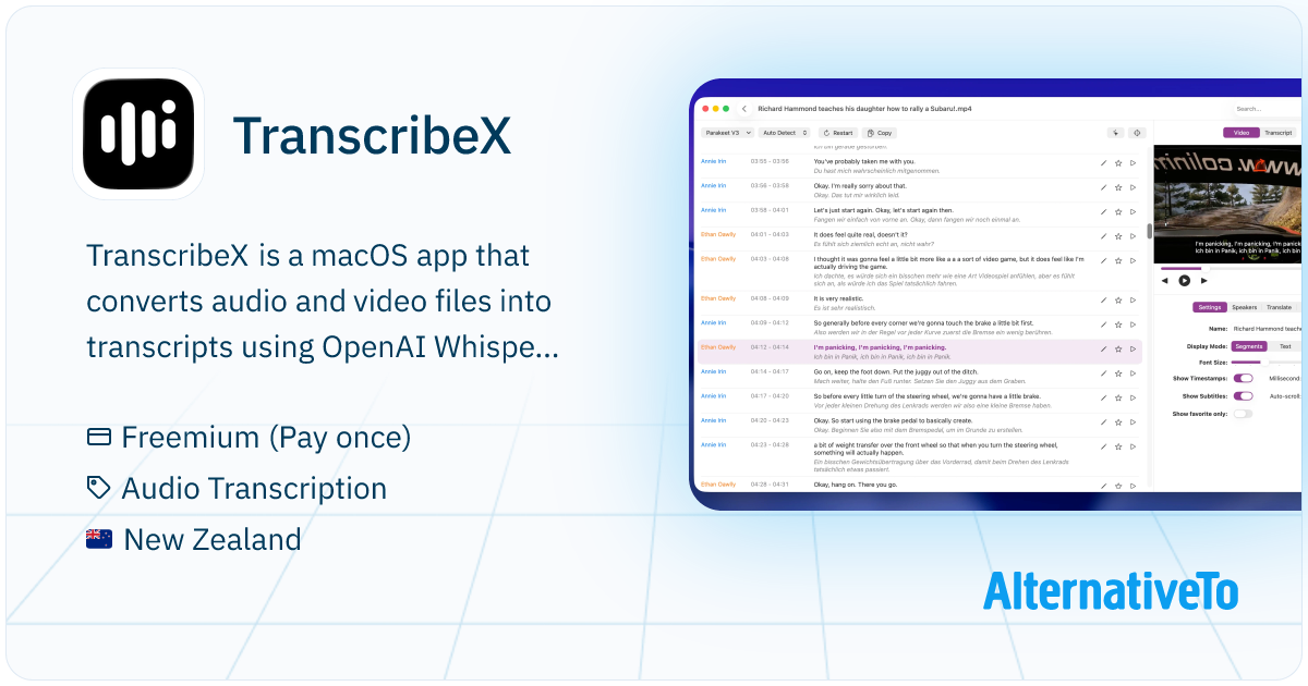 TranscribeX: MacOS-only AI transcription, translation, GPU speed ...